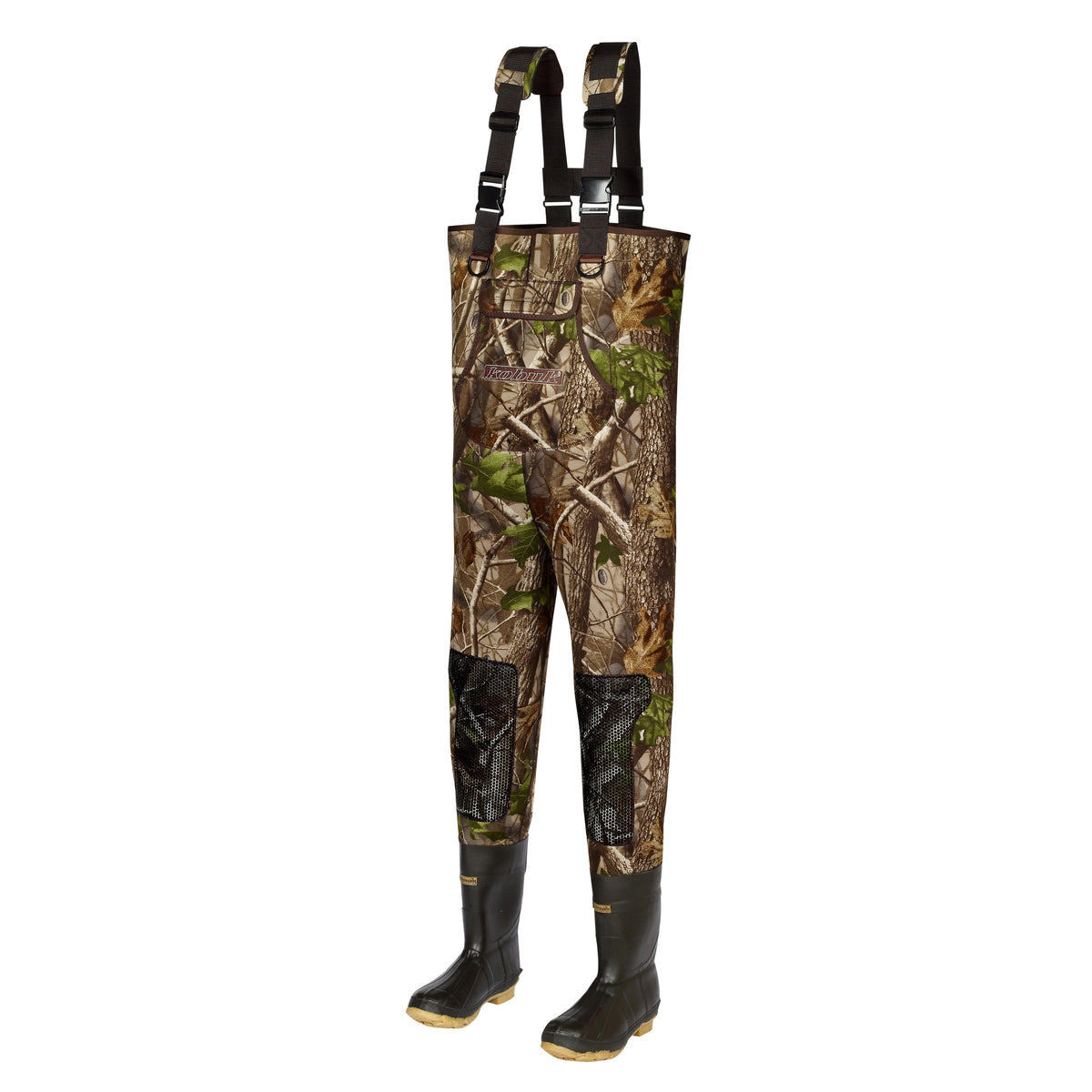 3.5mm Hardwood Green Camo Neoprene Wader Black Lug Boots REGULAR 600g ...